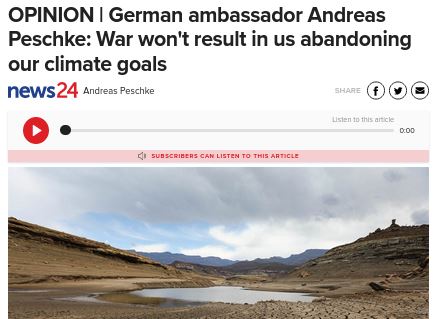 OPINION | German ambassador Andreas Peschke: War won't result in us ...